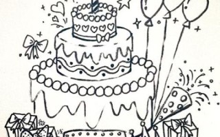 生日蛋糕简笔画可爱_怎么画