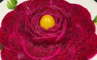 火龙果怎么切_火龙果切法图解