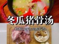 冬瓜排骨汤怎么炖好喝_老饭骨做法步骤
