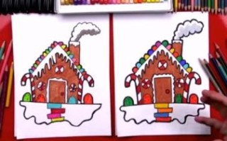 姜饼屋简笔画怎么画_姜饼屋简笔画步骤