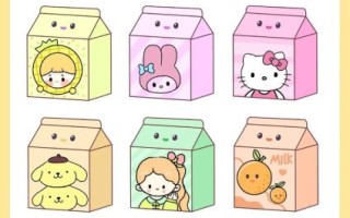 牛奶简笔画怎么画_牛奶简笔画涂色教程