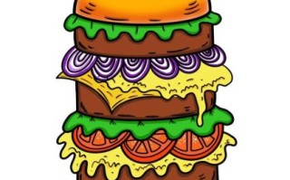 卡通汉堡包怎么画_卡通汉堡包图片素材哪里找