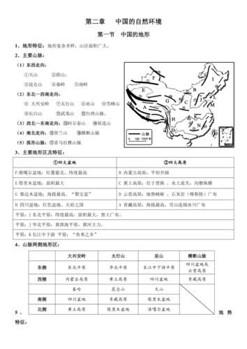 八年级上册地理重点知识_中国地形分布图怎么记-第3张图片-山城妙识