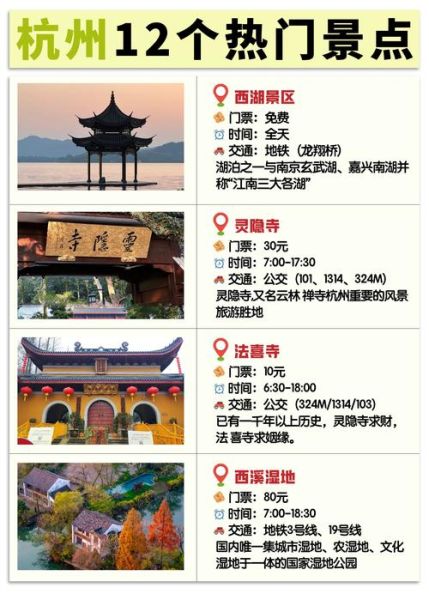 杭州旅游景点排行_杭州必去十大景点有哪些-第1张图片-山城妙识