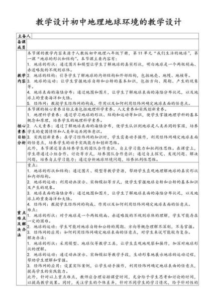 初中地理教案怎么写_人教版七年级上册教案模板-第3张图片-山城妙识