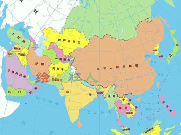 亚洲地理地图_亚洲有哪些国家-第3张图片-山城妙识