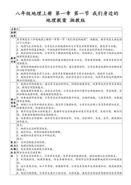 地理教案怎么写_身边的地理教案案例-第1张图片-山城妙识