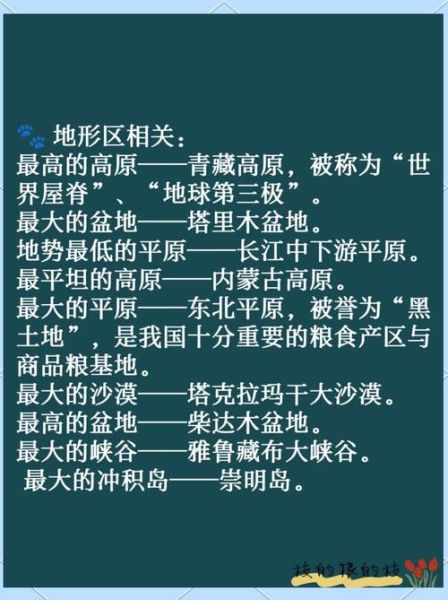 中国地理之最有哪些_如何快速记忆地理知识-第1张图片-山城妙识