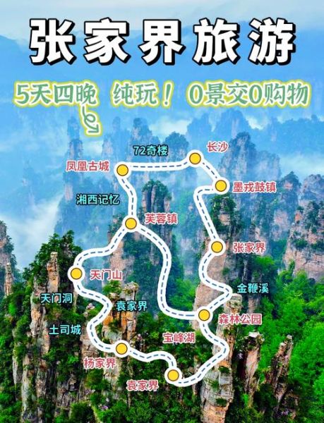 张家界旅游地图怎么玩_张家界景点地图必去路线-第1张图片-山城妙识