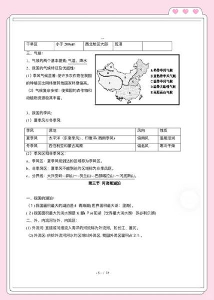八年级上册地理重点知识有哪些_如何高效记忆中国地形与气候-第3张图片-山城妙识