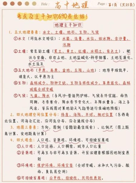 高中地理会考怎么复习_会考地理重点知识-第1张图片-山城妙识 高中地理会考怎么复习_会考地理重点知识-第1张图片-山城妙识