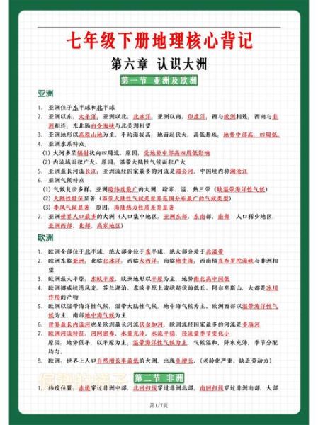 初一下册地理复习资料_如何高效记忆地理知识点-第2张图片-山城妙识 初一下册地理复习资料_如何高效记忆地理知识点-第2张图片-山城妙识