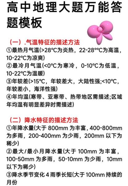 高中地理万能答题模板_如何套用拿高分-第3张图片-山城妙识 高中地理万能答题模板_如何套用拿高分-第3张图片-山城妙识
