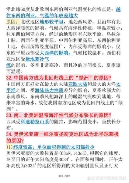 高一地理期末复习重点_地球运动与气候类型-第1张图片-山城妙识 高一地理期末复习重点_地球运动与气候类型-第1张图片-山城妙识