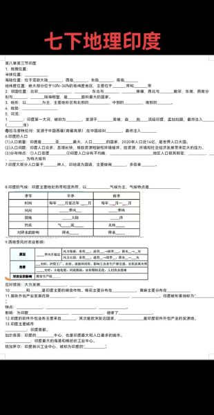 七年级下册地理知识点总结_如何高效记忆-第3张图片-山城妙识