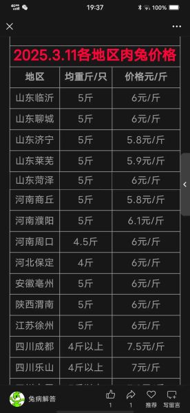兔子肉多少钱一斤_兔子肉价格为什么差异大-第1张图片-山城妙识