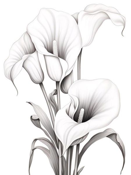 马蹄莲简笔画步骤_马蹄莲图片怎么画好看-第3张图片-山城妙识 马蹄莲简笔画步骤_马蹄莲图片怎么画好看-第3张图片-山城妙识