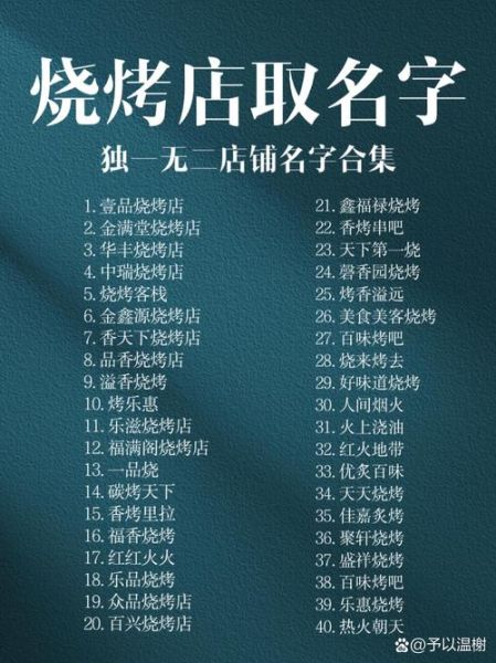 烧烤店名字怎么取_烧烤店名字创意大全-第1张图片-山城妙识