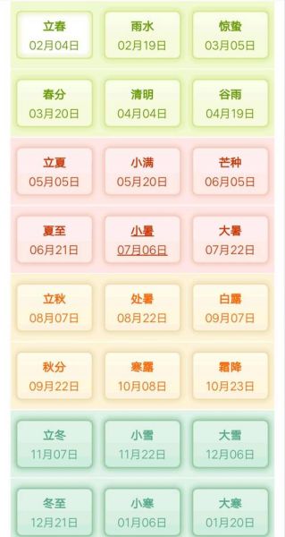24节气时间表_每个节气具体日期怎么查-第3张图片-山城妙识 24节气时间表_每个节气具体日期怎么查-第3张图片-山城妙识