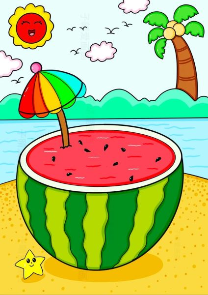 西瓜简笔画怎么画_西瓜图片大全-第1张图片-山城妙识 西瓜简笔画怎么画_西瓜图片大全-第1张图片-山城妙识