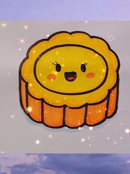月饼图片卡通_简笔画怎么画-第3张图片-山城妙识