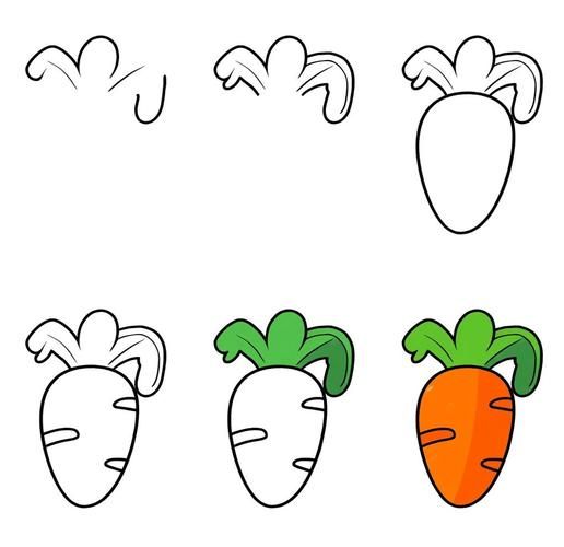 萝卜简笔画怎么画_萝卜图片简笔画步骤-第3张图片-山城妙识 萝卜简笔画怎么画_萝卜图片简笔画步骤-第3张图片-山城妙识